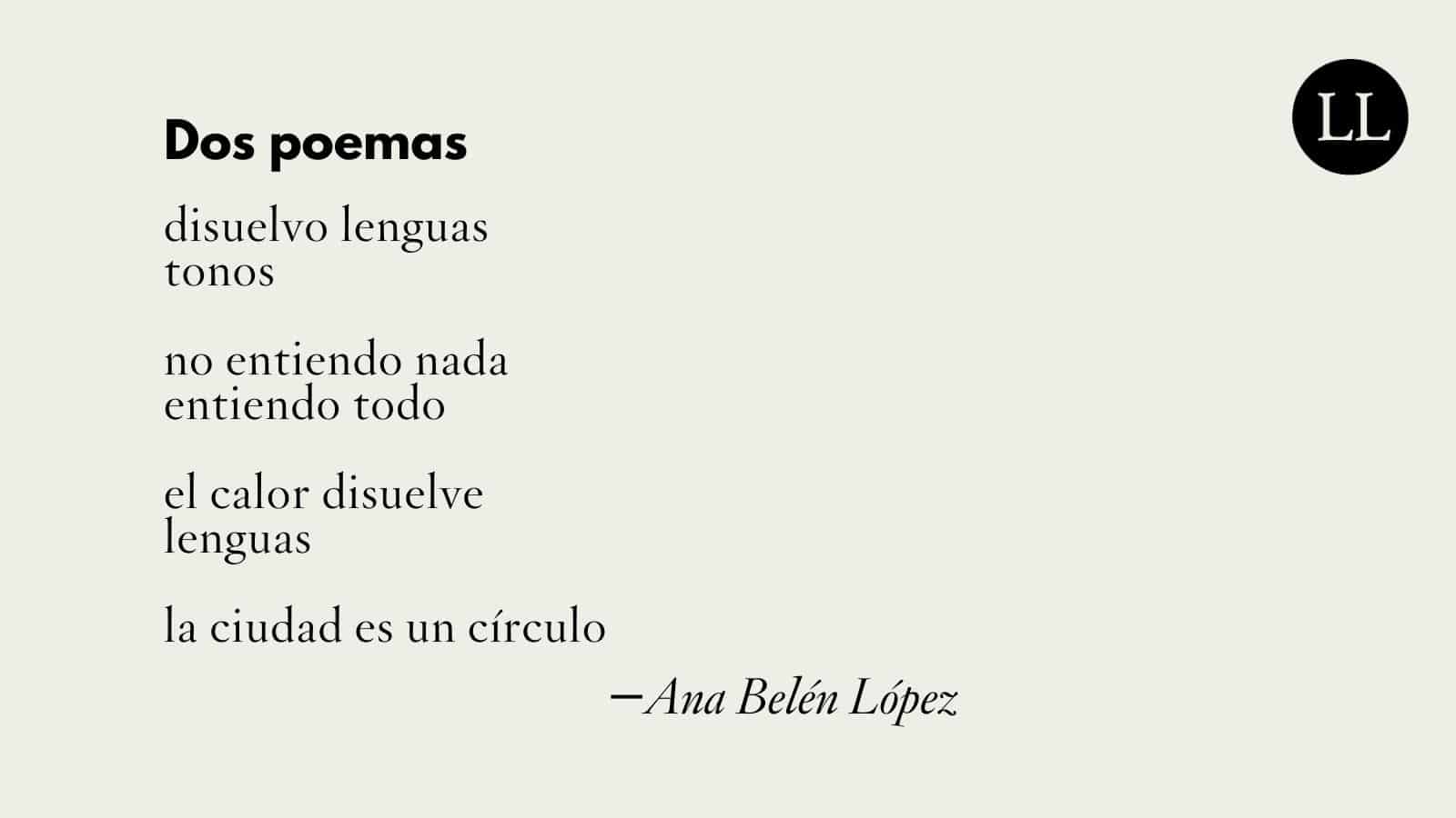 Dos poemas | Letras Libres